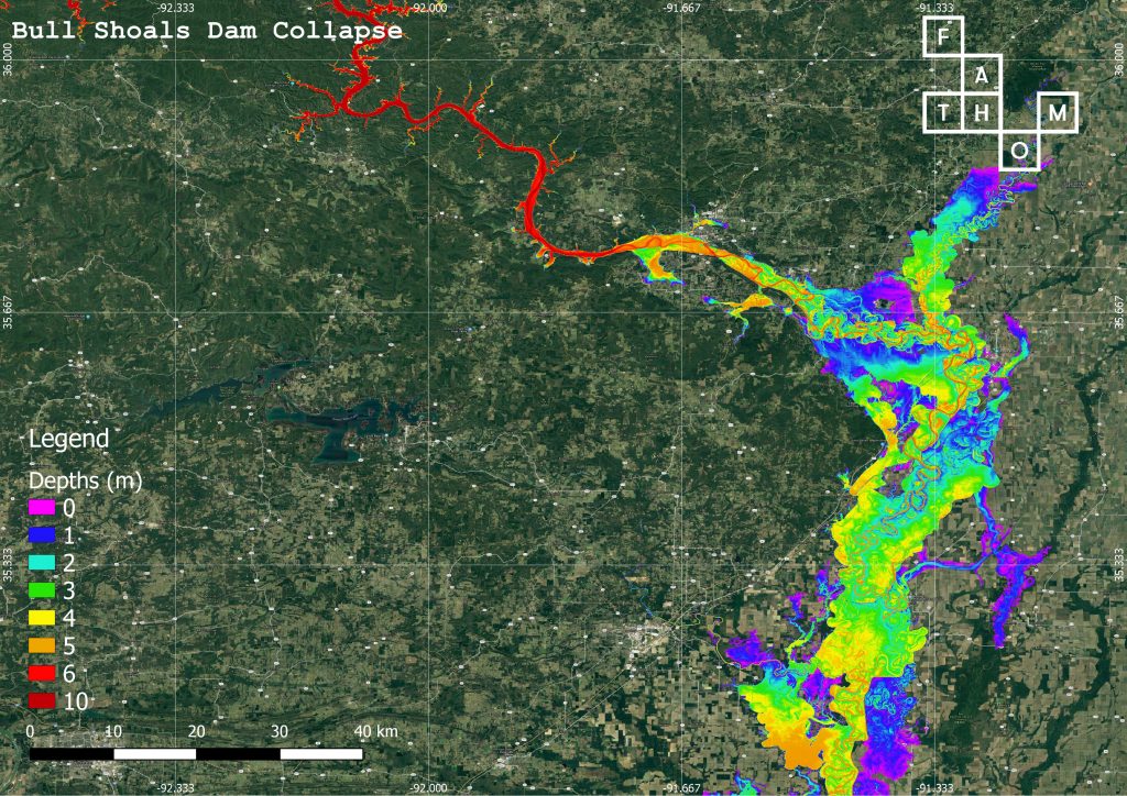US dam break scenarios - Fathom