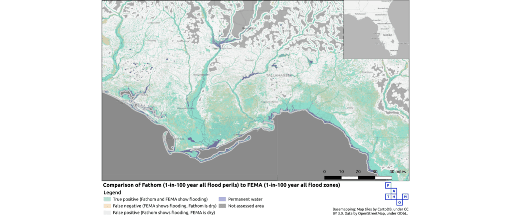 Comparing FEMA and BLE Models To Fathom's US Flood Map in Florida